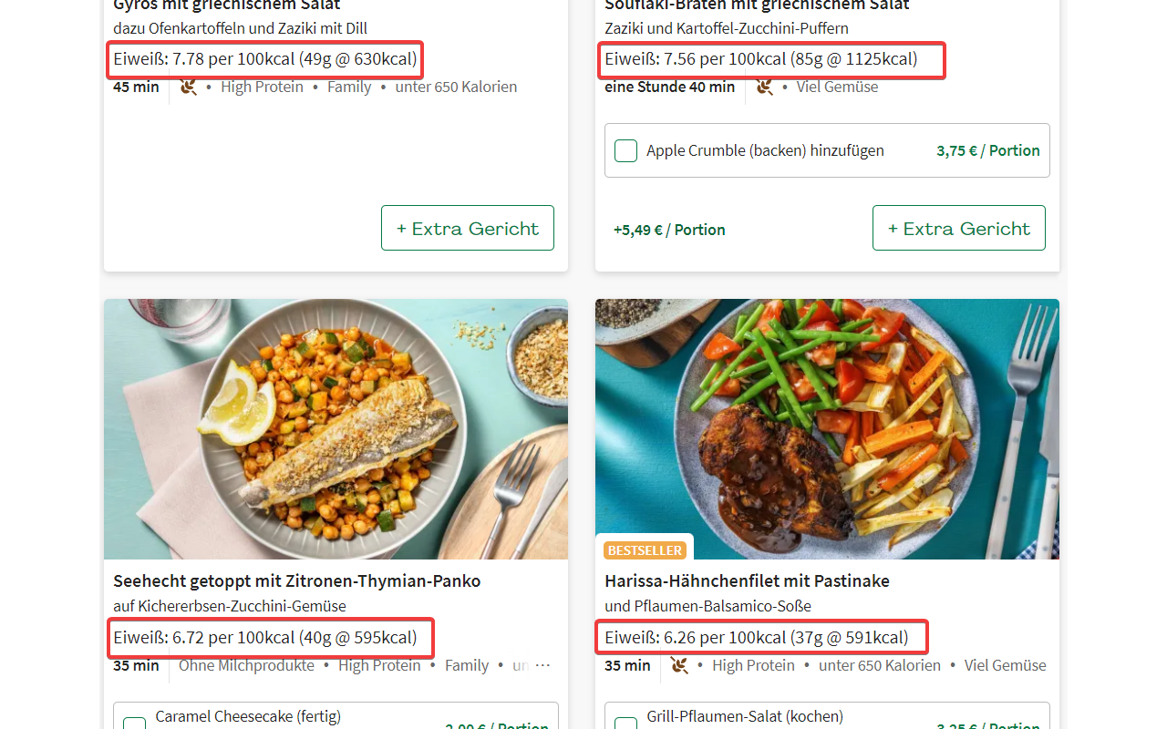 GitHub - ViMaSter/hello-fresh-helper: A small chrome extension, that adds a protein / kcal ...